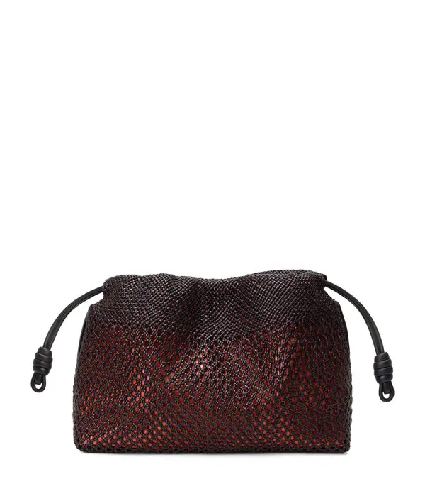 Loewe Medium Woven Leather Flamenco Clutch Bag