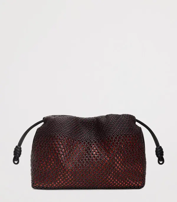 Loewe Medium Woven Leather Flamenco Clutch Bag