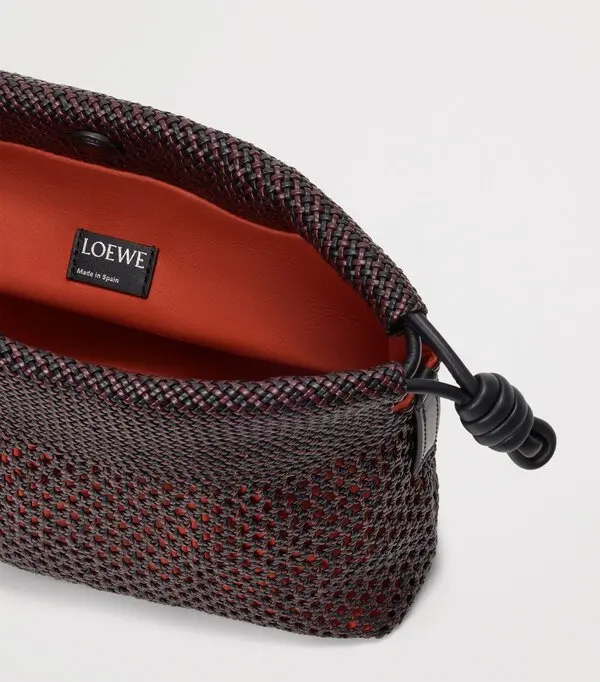 Loewe Medium Woven Leather Flamenco Clutch Bag