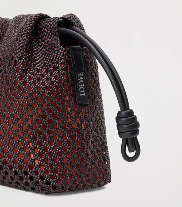 Loewe Medium Woven Leather Flamenco Clutch Bag