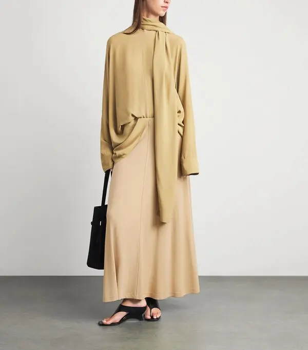 TOTEME Jersey Flared Maxi Skirt