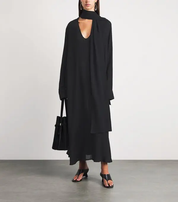 TOTEME Scoop-neck Scarf Maxi Dress