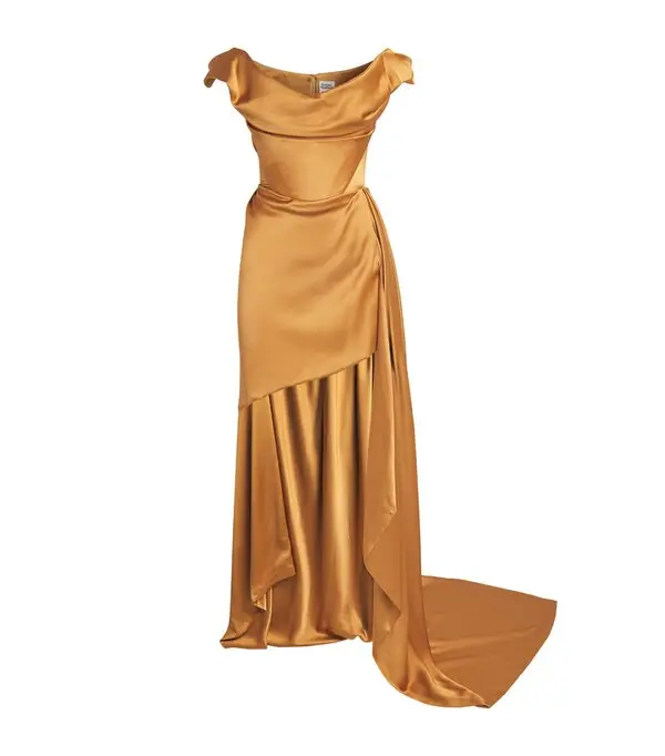 VIVIENNE WESTWOOD Off-the-shoulder Gown With Asymmetrical Skirt