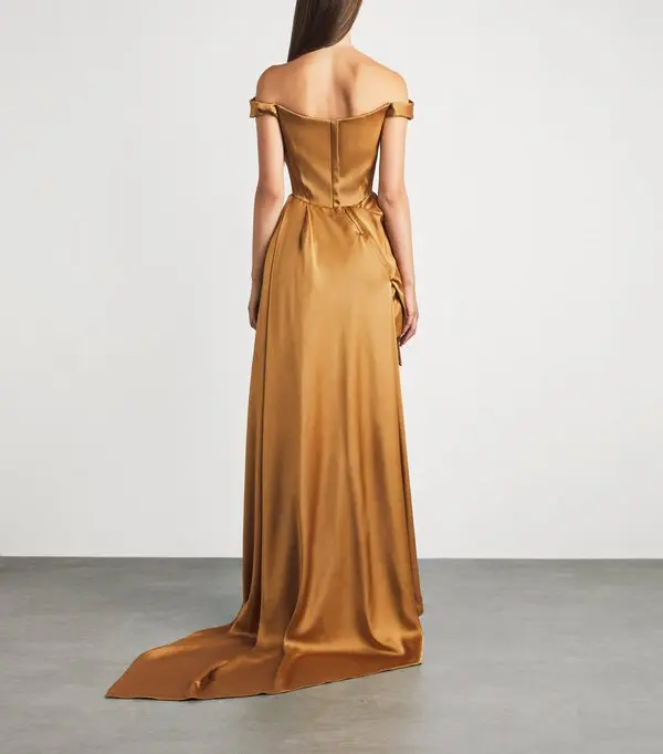 VIVIENNE WESTWOOD Off-the-shoulder Gown With Asymmetrical Skirt