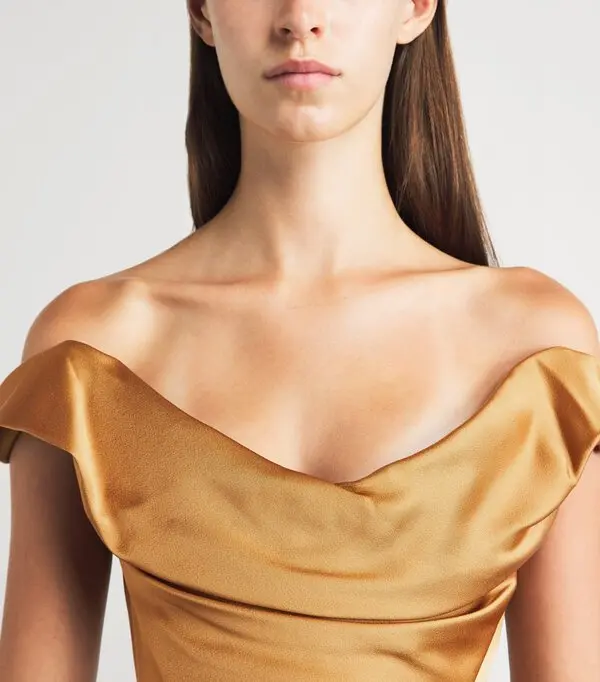 VIVIENNE WESTWOOD Off-the-shoulder Gown With Asymmetrical Skirt
