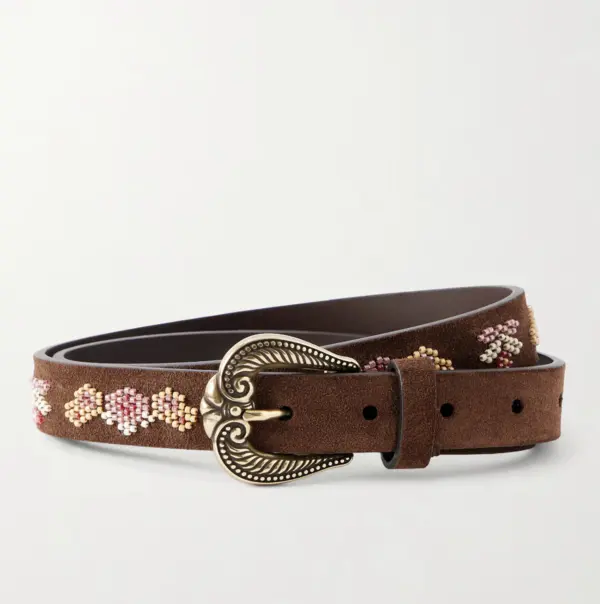 Etro Beaded Suede Belt