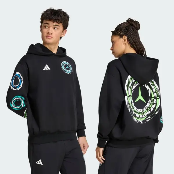 Adidas Mercedes-amg Petronas Formula 1 Team Lights On Hoodie - Black