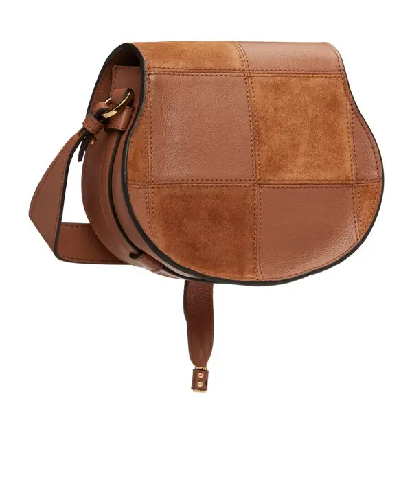 Chloé Suede Grained Leather Marcie Crossbody Bag