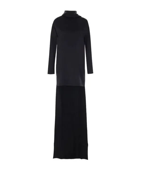 TOM FORD Long Sleeve Asymmetric Mini Dress - Black