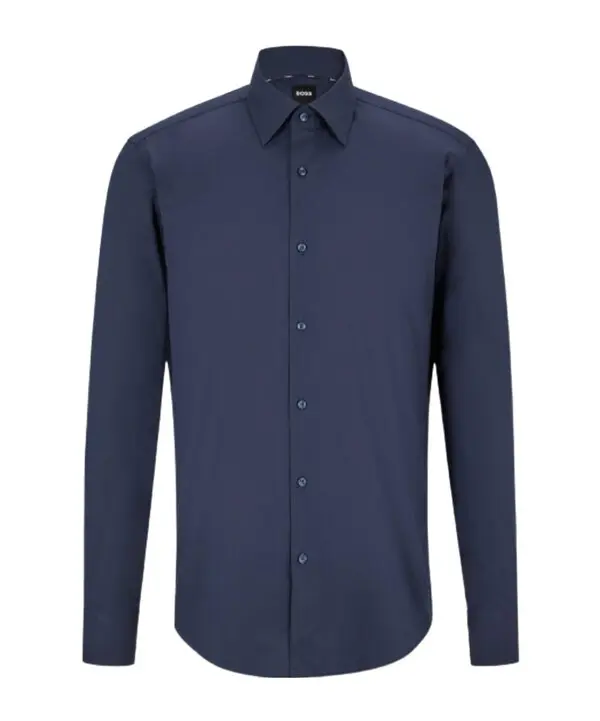 Hugo Boss Regular-fit Poplin Shirt - Blue