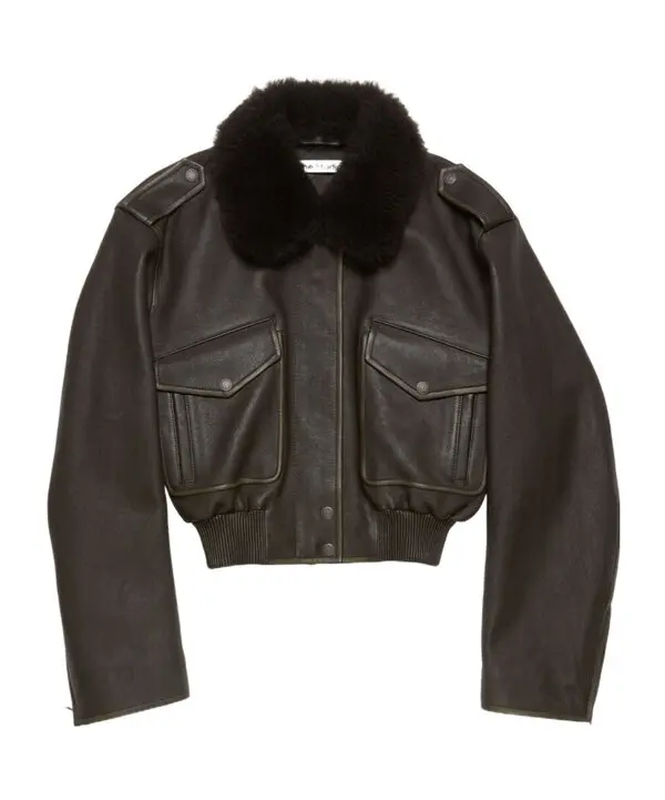 Acne Studios Leather Bomber Jacket