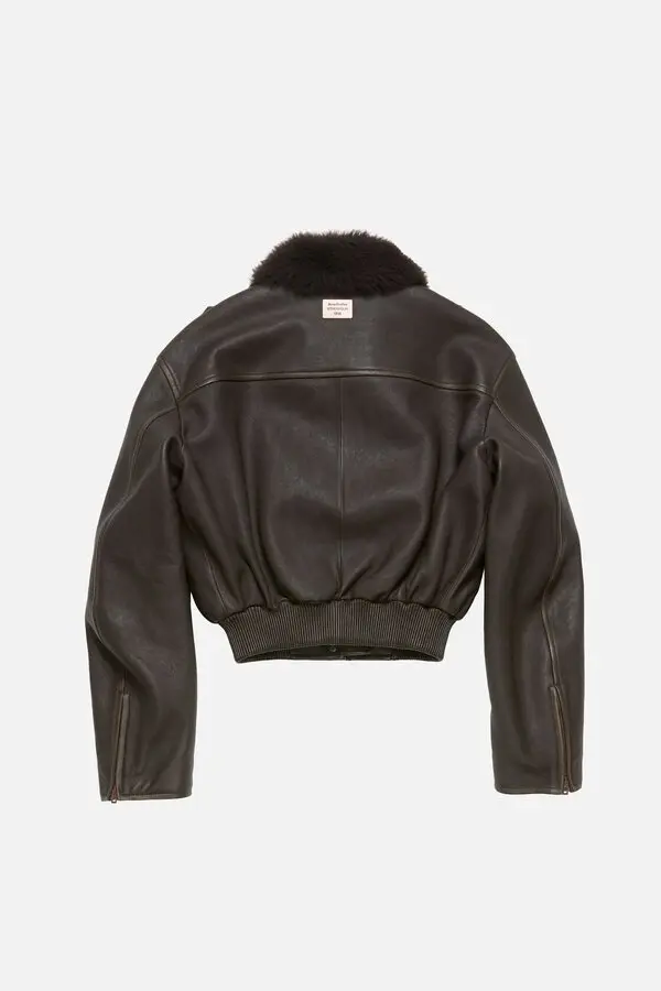 Acne Studios Leather Bomber Jacket