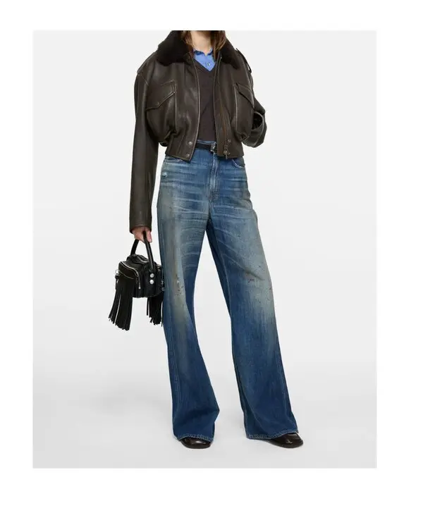 Acne Studios Leather Bomber Jacket