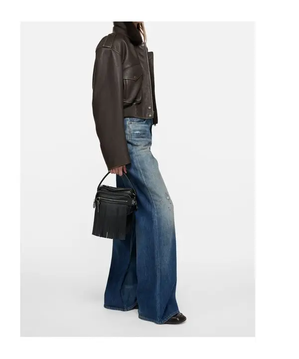 Acne Studios Leather Bomber Jacket
