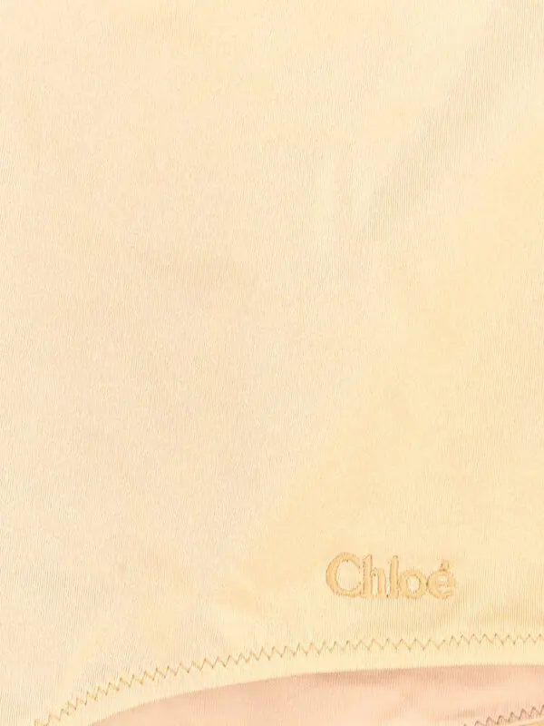 Chloé Lace-trimmed Ruched Bodysuit - Light Brown