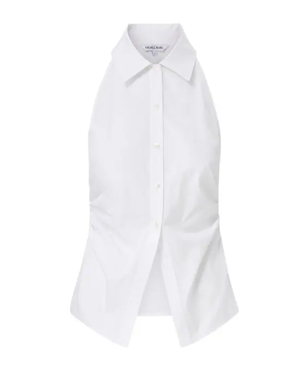 Veronica Beard Regina Sleeveless Button-down Shirt