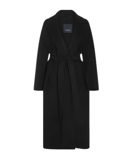 Max Mara Belted Wrap Coat - Black