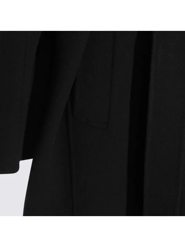 Max Mara Belted Wrap Coat - Black