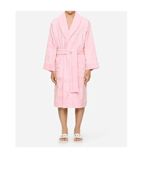 Dolce & Gabbana Dolce Gabbana Logo Jacquard Terry Bathrobe