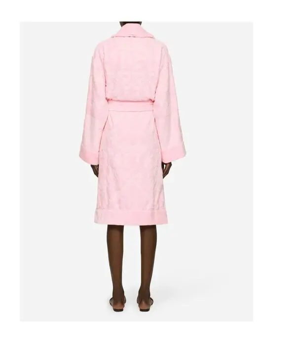 Dolce & Gabbana Dolce Gabbana Logo Jacquard Terry Bathrobe