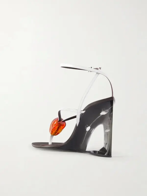 Alaïa Embellished Patent Leather High-heeled Sandals