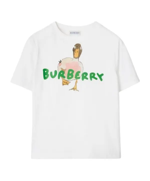 Burberry Cotton T-shirt With Printed Logo - White