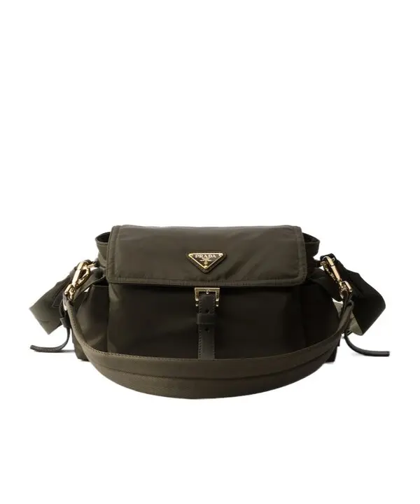 Prada Explore Medium Re-nylon Shoulder Bag With Flap