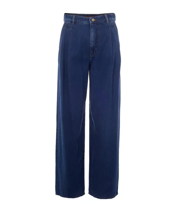 Max Mara Pleated Wide-leg Jeans