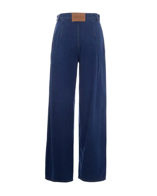 Max Mara Pleated Wide-leg Jeans