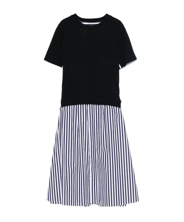 Sacai Short Sleeve Dress - Black