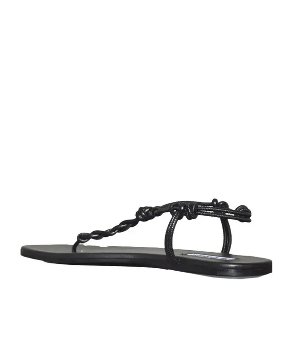 JIL SANDER Knotted-strap Slip-on Flat Sandals