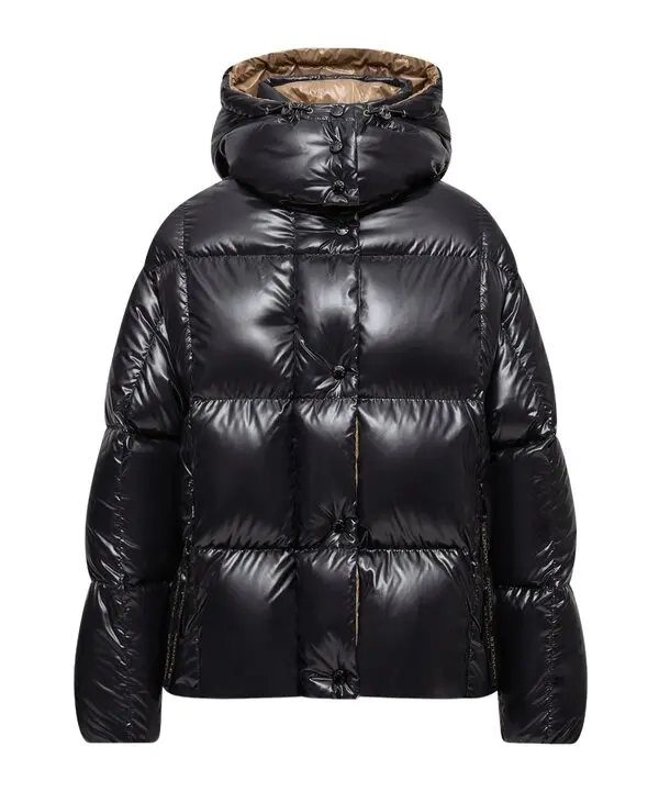 Moncler Parana Hooded Short Down Jacket - Black