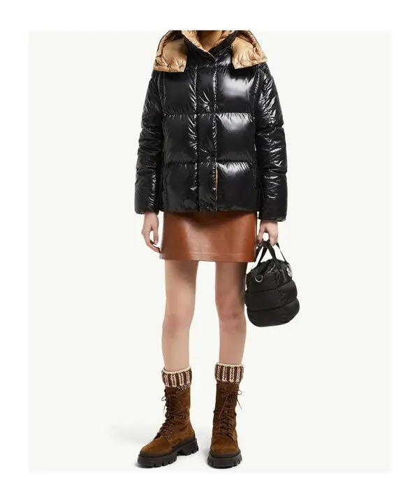 Moncler Parana Hooded Short Down Jacket - Black