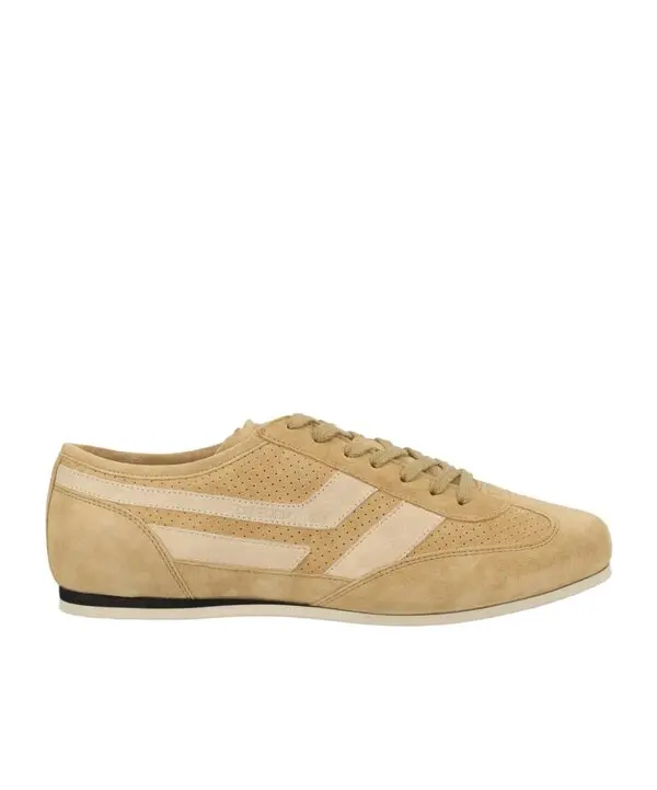 TOM FORD Round Toe Lace Up Sneakers - Nude