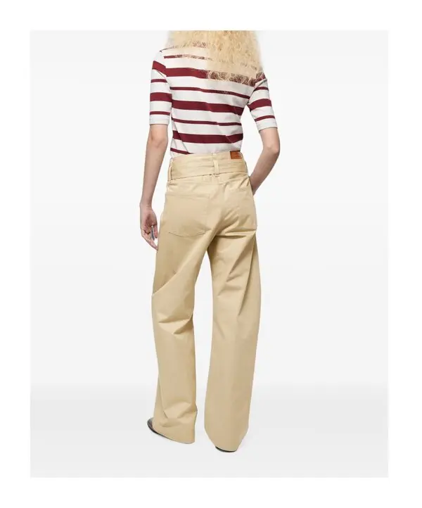 Acne Studios Belted Twill Trousers - Light Beige