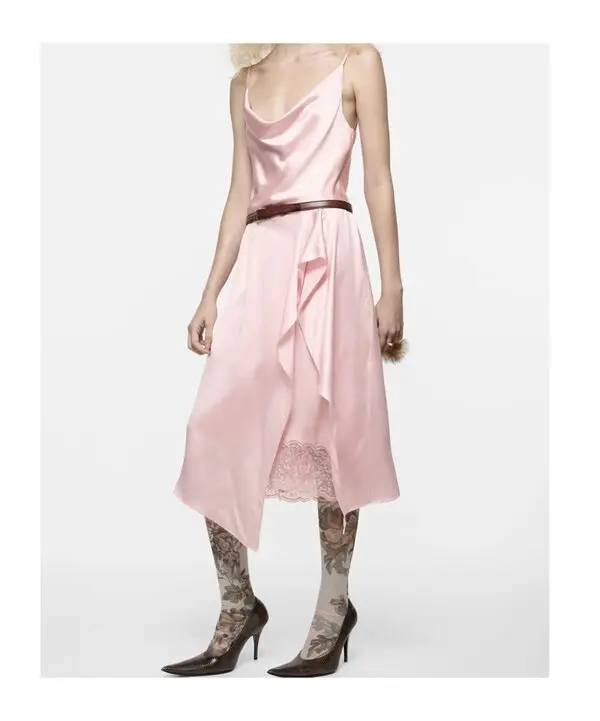 Acne Studios Shiny Satin Slip Dress - No