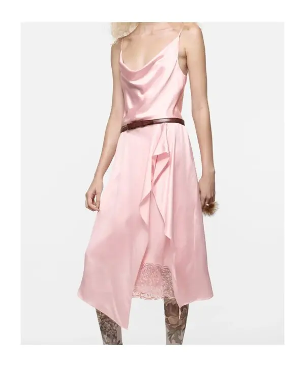 Acne Studios Shiny Satin Slip Dress