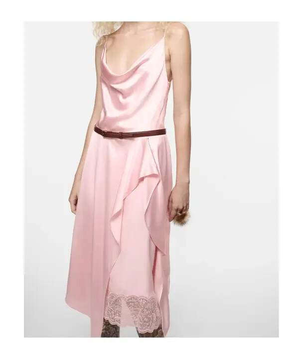Acne Studios Shiny Satin Slip Dress