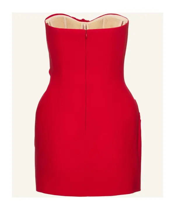 Magda Butrym Draped Strapless Mini Dress