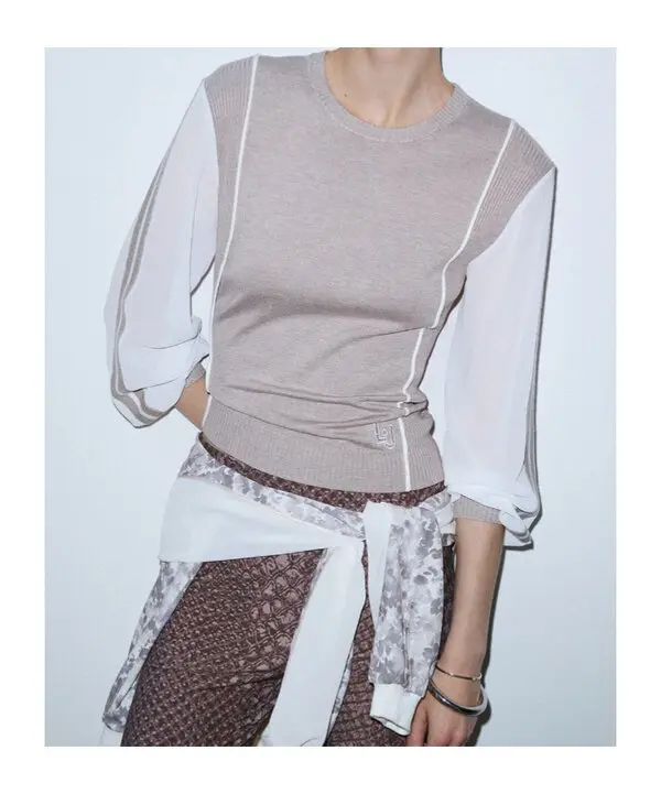 Liu Jo Sweater With Georgette Insert