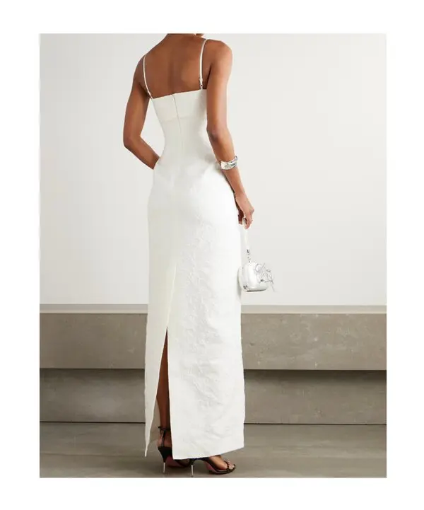 SHUSHU/TONG Lace Detail Maxi Dress