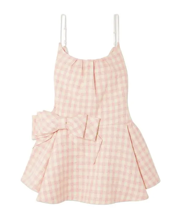 SHUSHU/TONG Plaid Suspender Dress