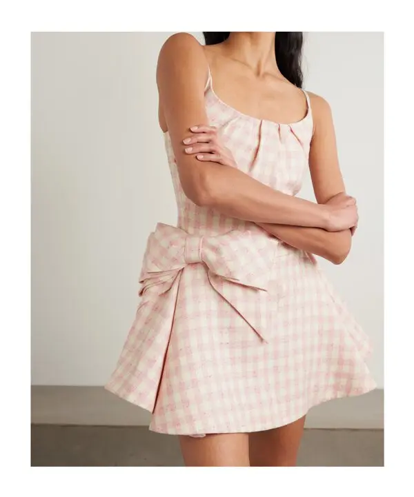 SHUSHU/TONG Plaid Suspender Dress