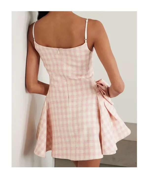SHUSHU/TONG Plaid Suspender Dress