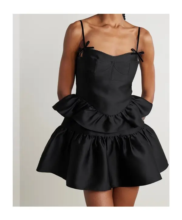 SHUSHU/TONG Bow-decorated Ruffle Dress