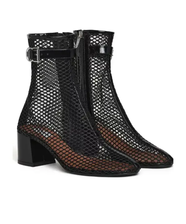 Alaïa Fishnet Ankle Boots