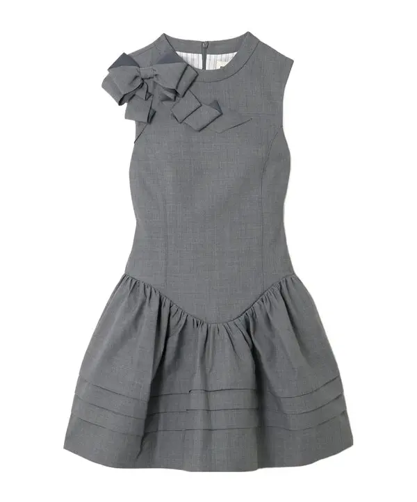 SHUSHU/TONG Bow-decorated Sleeveless Dress - No