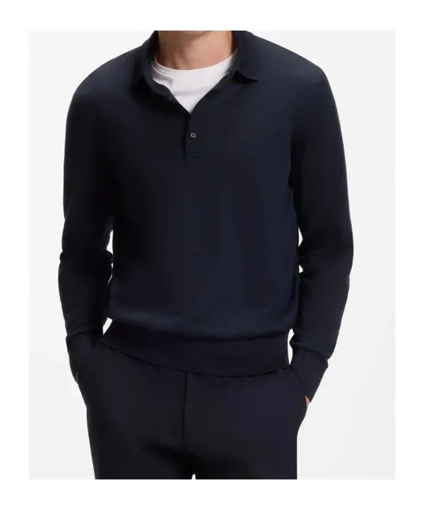 Hugo Boss Polo-collar Long-sleeve Sweater