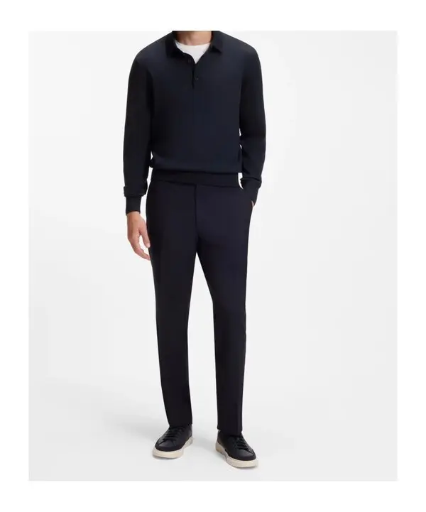 Hugo Boss Polo-collar Long-sleeve Sweater