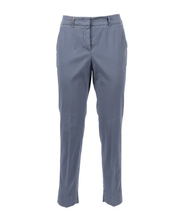 Peserico Tapered Trousers With Turn-up Hem